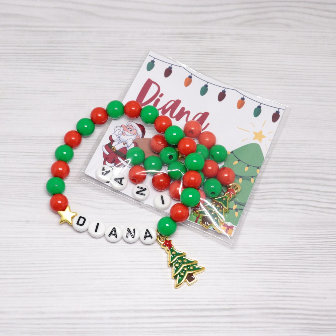 DIY Christmas Name Bracelet Christmas Making Jewelry Craft Kit - Etsy