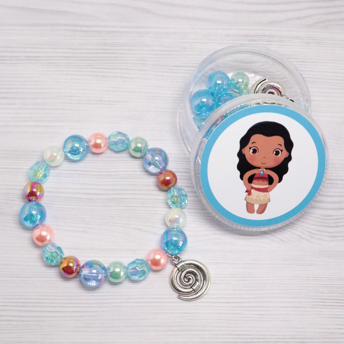 DIY Moana Bracelet Moana Party Favors Little Girl Jewelry | Etsy
