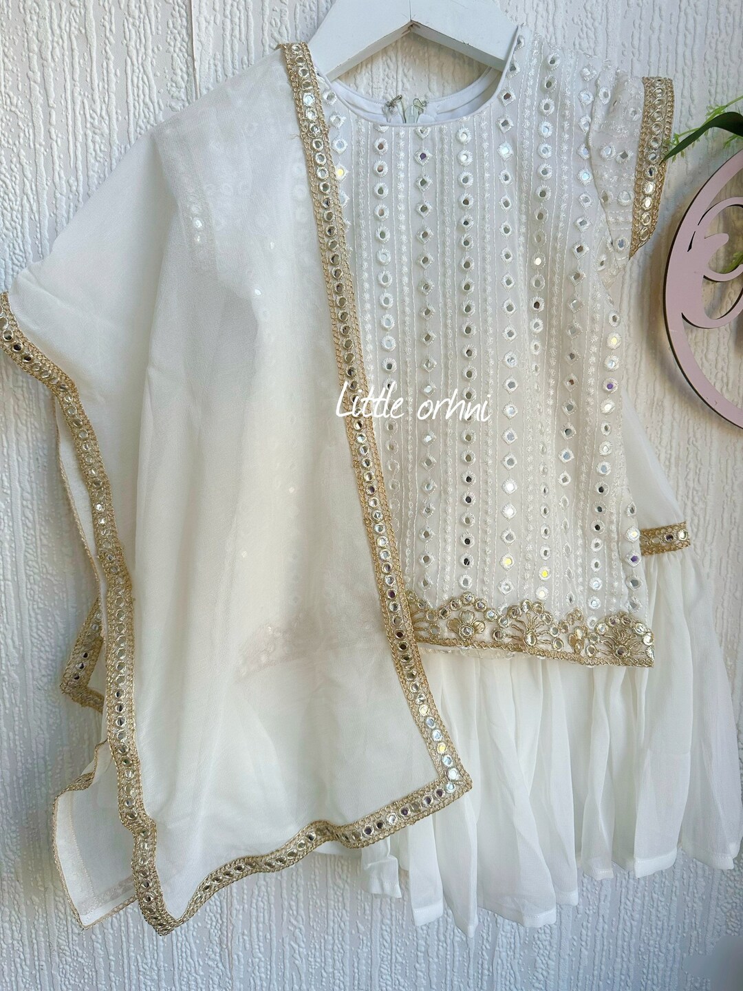 Off White Garara Set Indian Wedding Dresses Baby Indian - Etsy