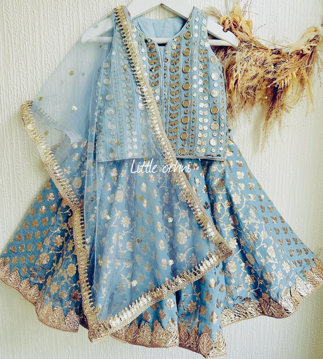 The Powder Blue Lehenga Set | Lehenga for Girl | Girl Indian Dress ...