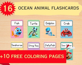 Farm Animals Montessori Flashcards - Educational Preschool Printable ...