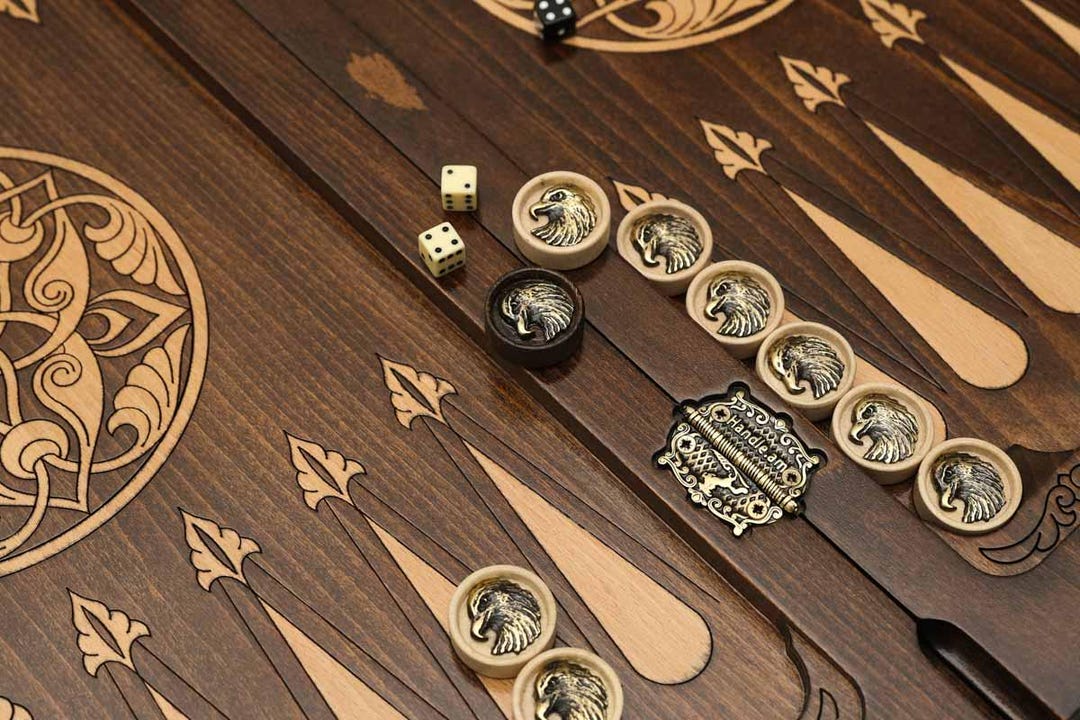 Handmade Checkers for Backgammon Eagle - Etsy