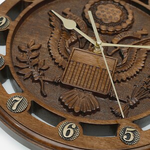 Personalized Coat of Arms Wooden Clock: Handmade Shield Wall Decor - Etsy