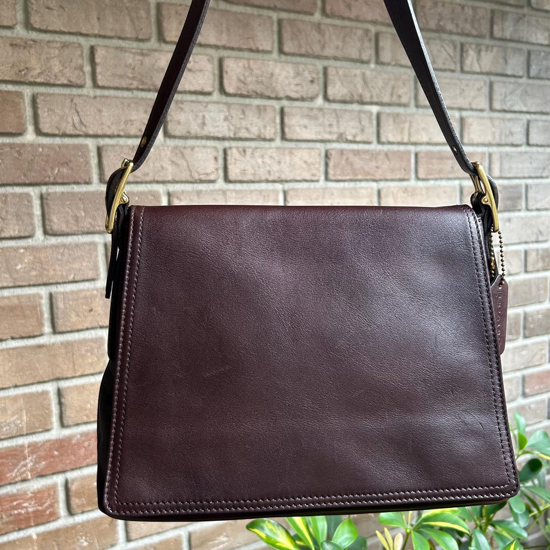 Vintage Y2K Coach 9828 Legacy West Flap Mahogany Shoulder Bag - Etsy