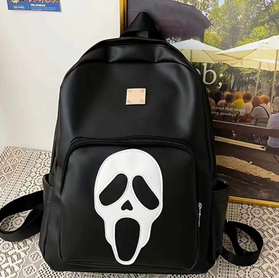 Black Ghostface Backpack - Etsy UK