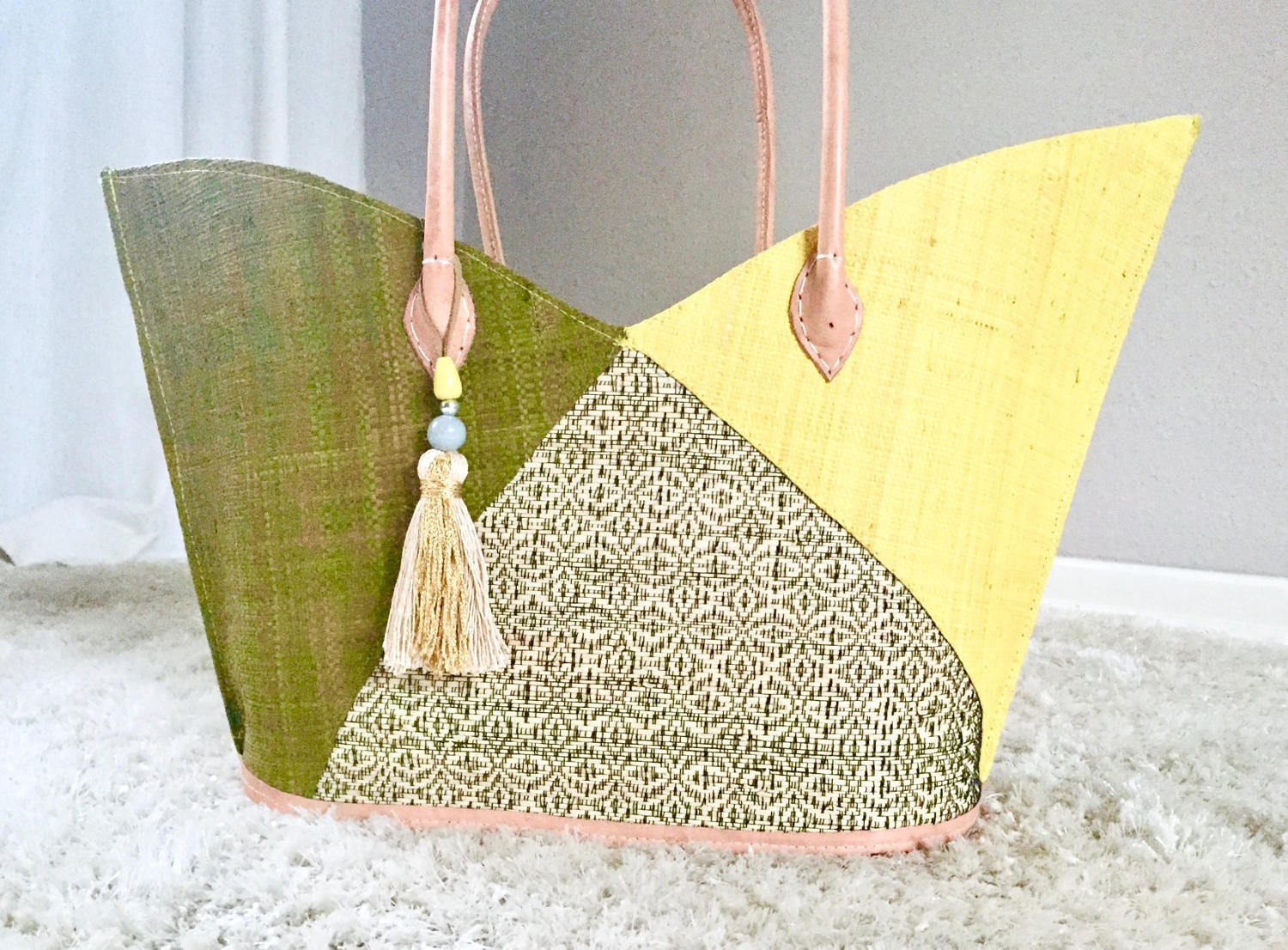 Strandtasche, Markttasche, Korbtasche, Shopper, Basttasche, Strohtasche ...