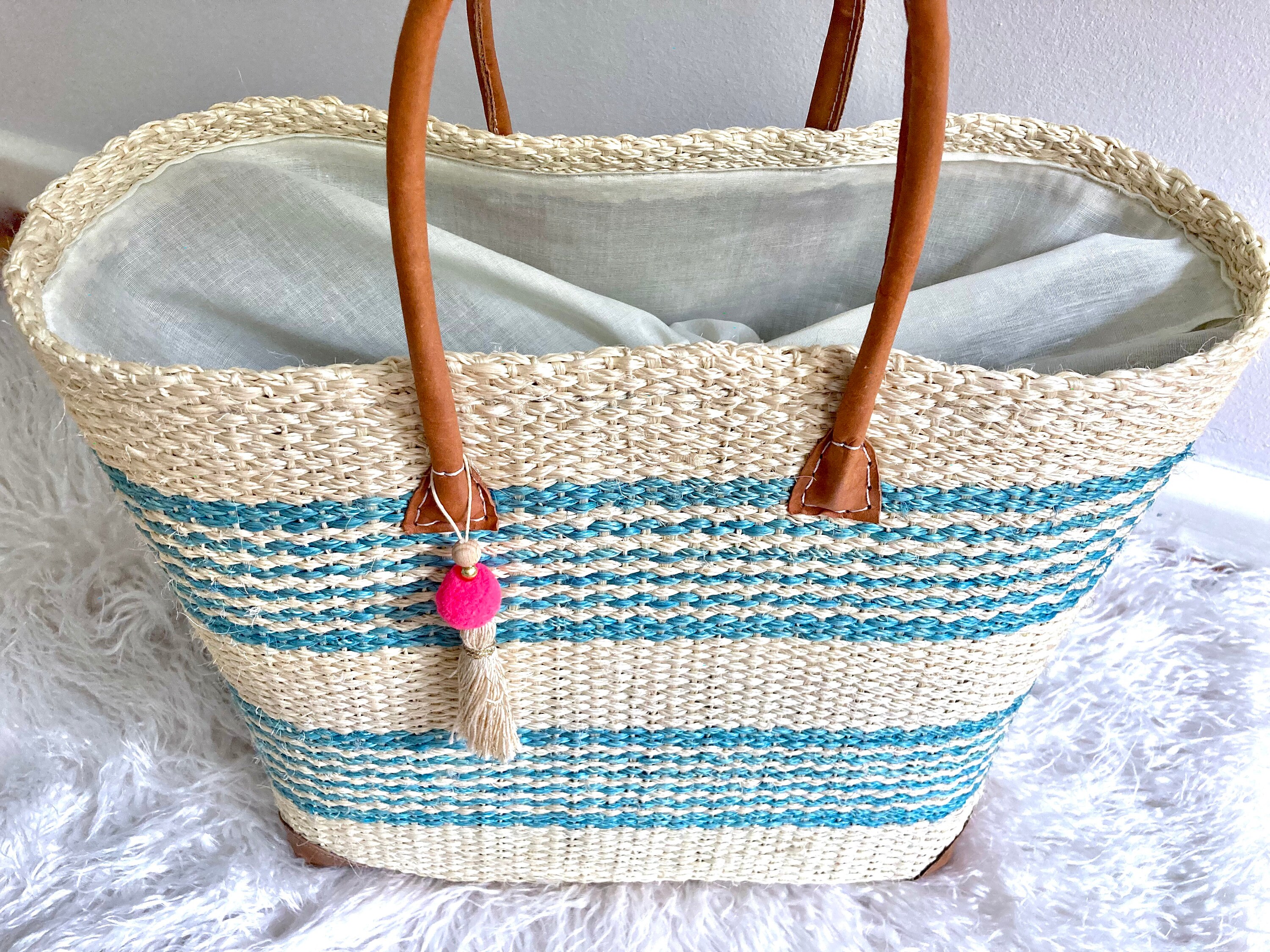 Strandtasche, Markttasche, Korbtasche, Shopper, Basttasche, Strohtasche ...