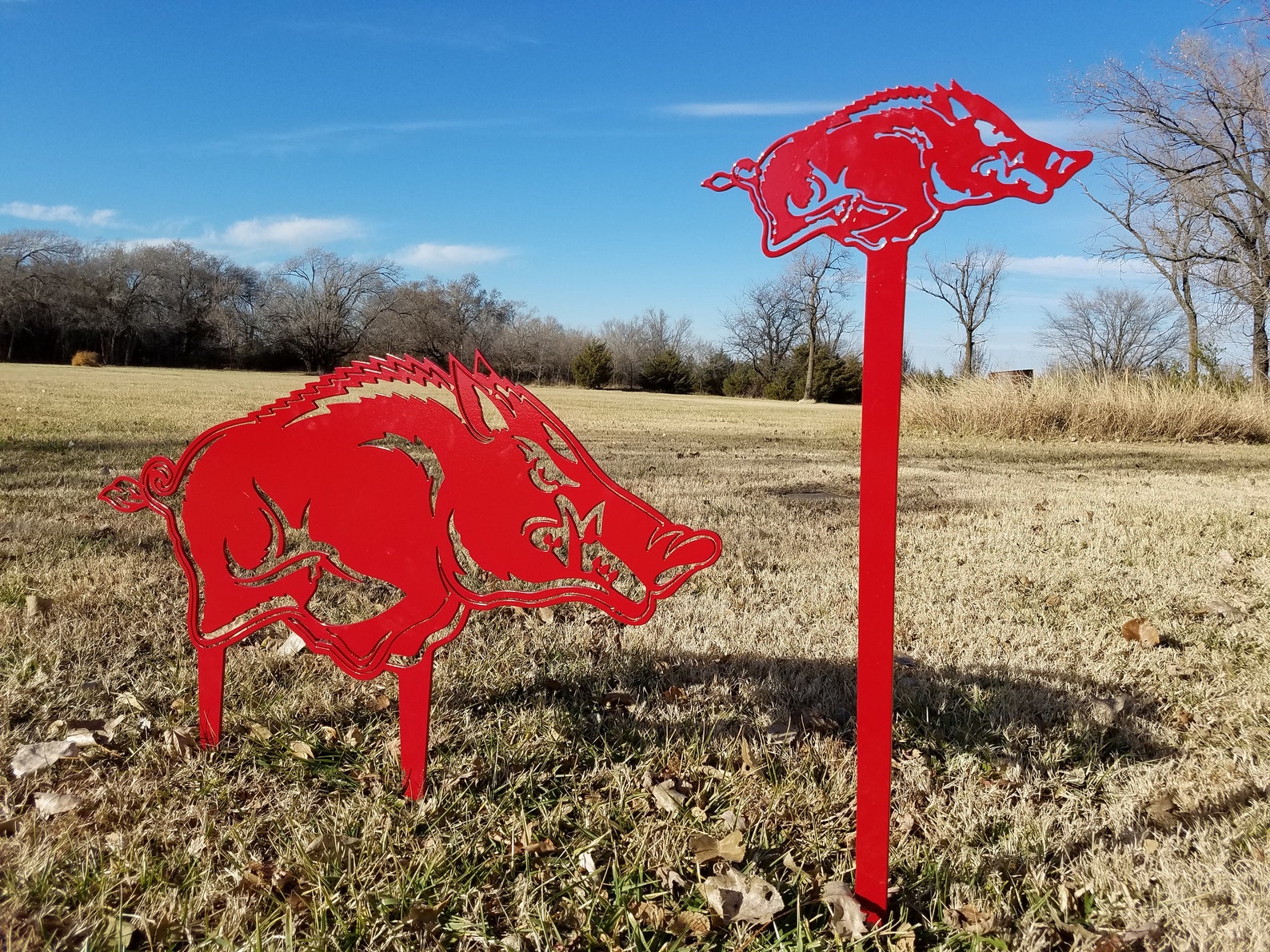 Yard Stake 36 University of Arkansas Razorbacks - Etsy