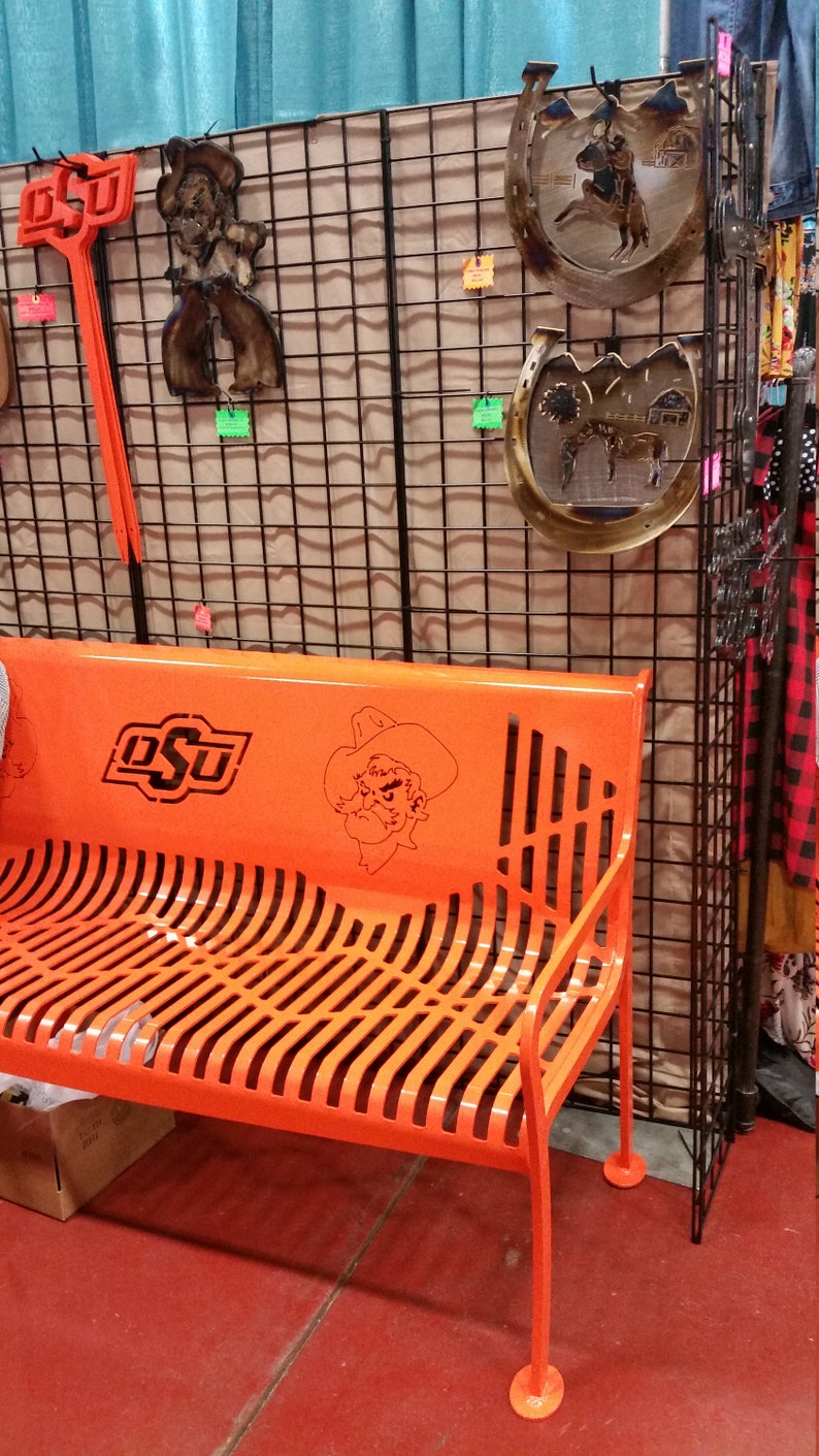 6ft OSU Cowboys Bench Oklahoma State Outdoor Patio Furniture Father's ...
