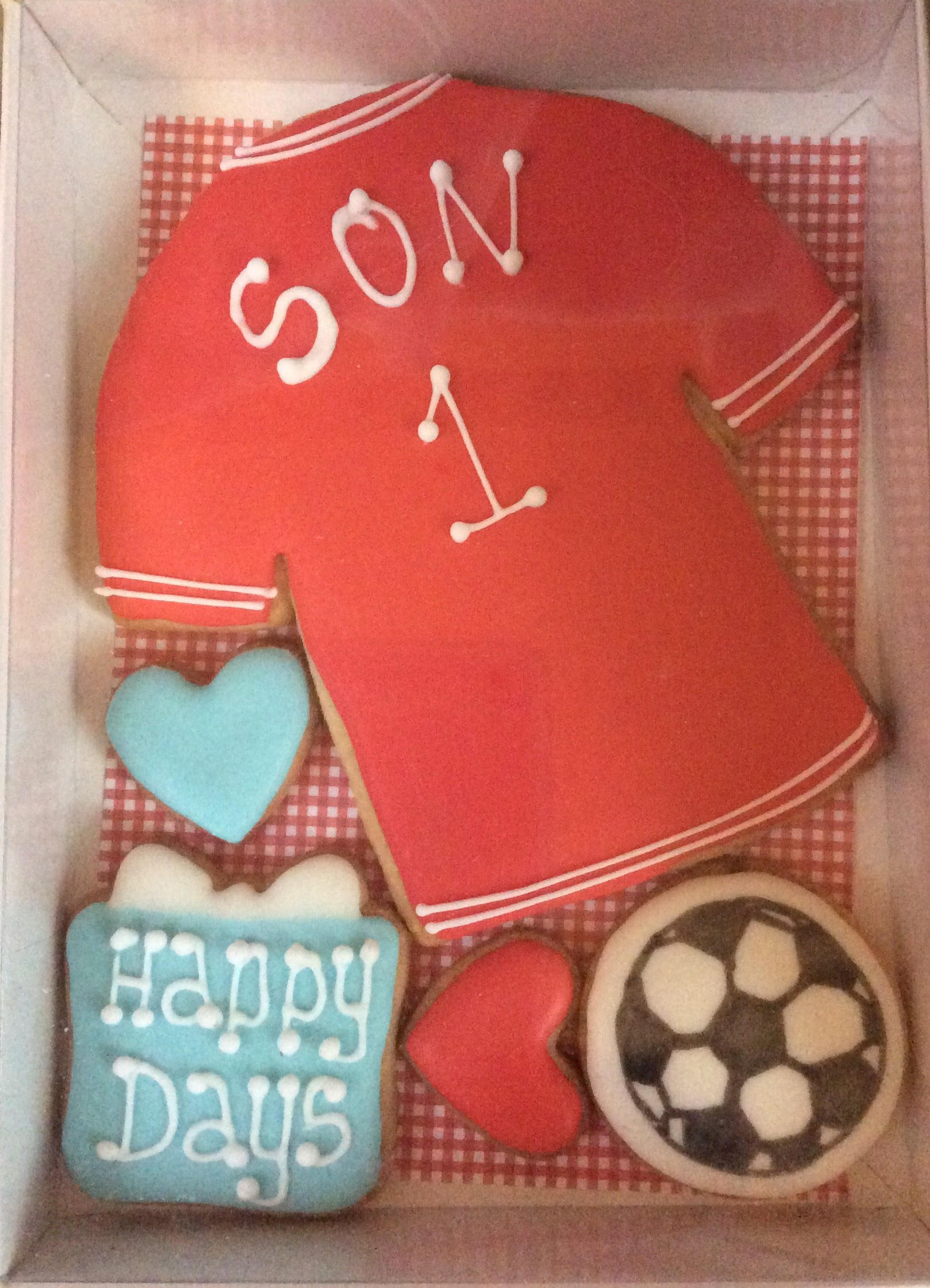Football / Rugby Supporters Shirt and Football Cookie Box ...