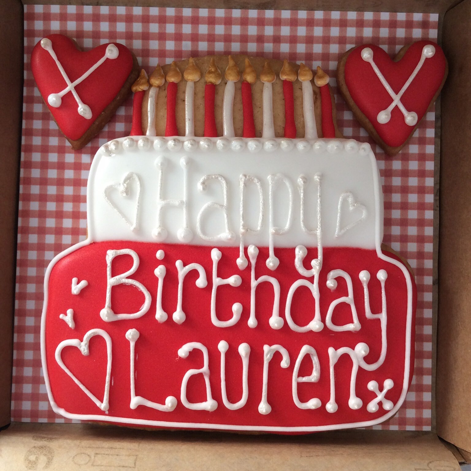 Happy Birthday Cake Cookie / Cookie Card / Personalised - Etsy UK