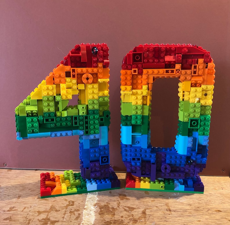 Brick Letter Rainbow Mosaic Letters - Etsy