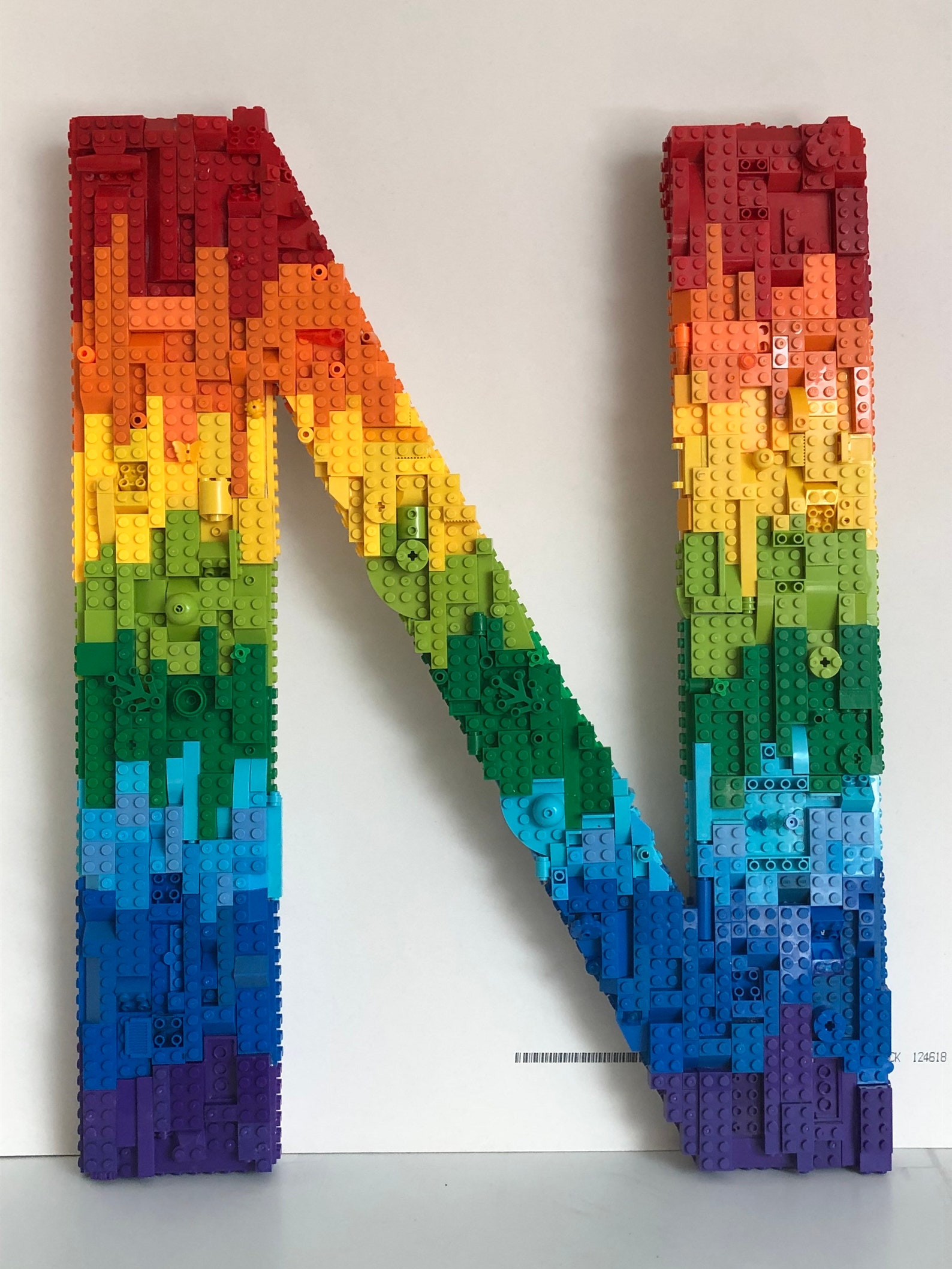 Brick Letter Rainbow Mosaic Letters - Etsy