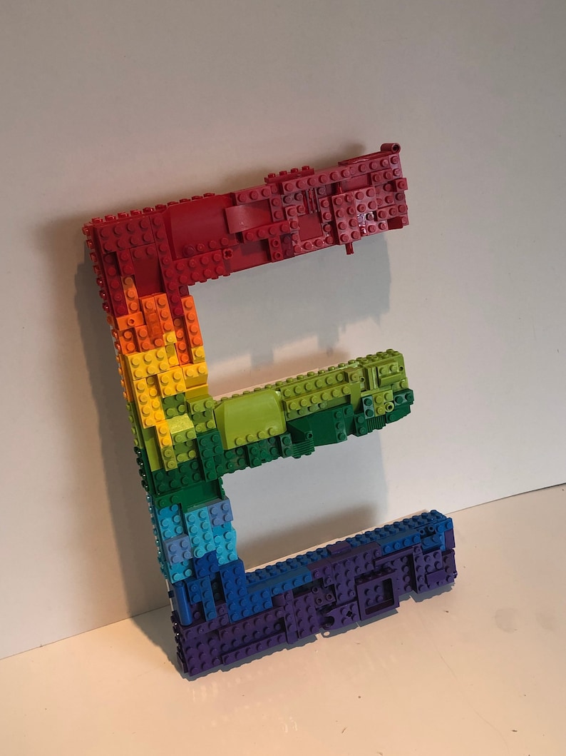 Brick Letter Rainbow Mosaic Letters - Etsy UK
