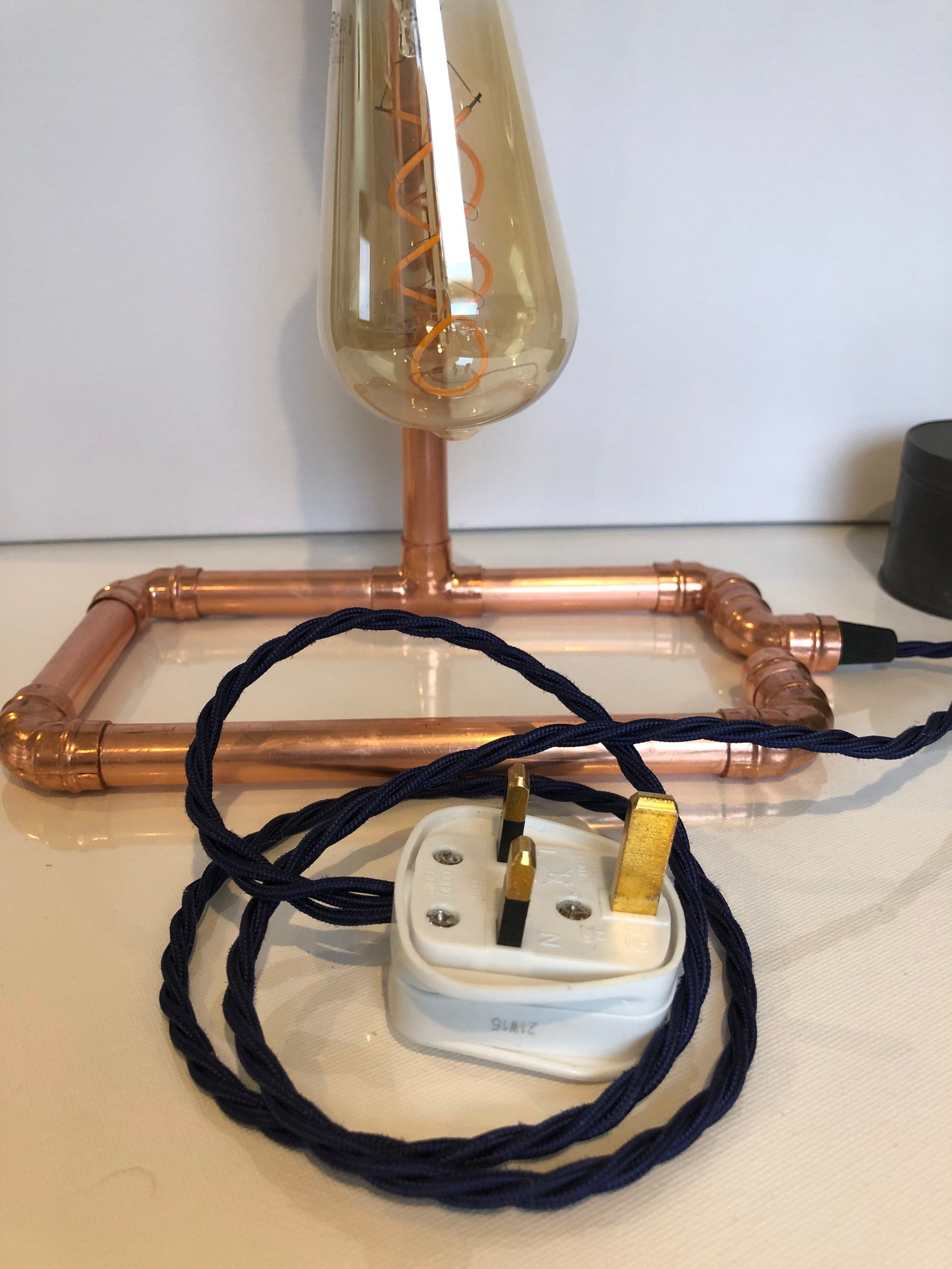 Copper Pipe Lamp Desk Lamp Copper Light Bedside Lamp | Etsy