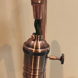 Copper Pipe Lamp, Desk Lamp, Copper Light, Bedside Lamp - Etsy