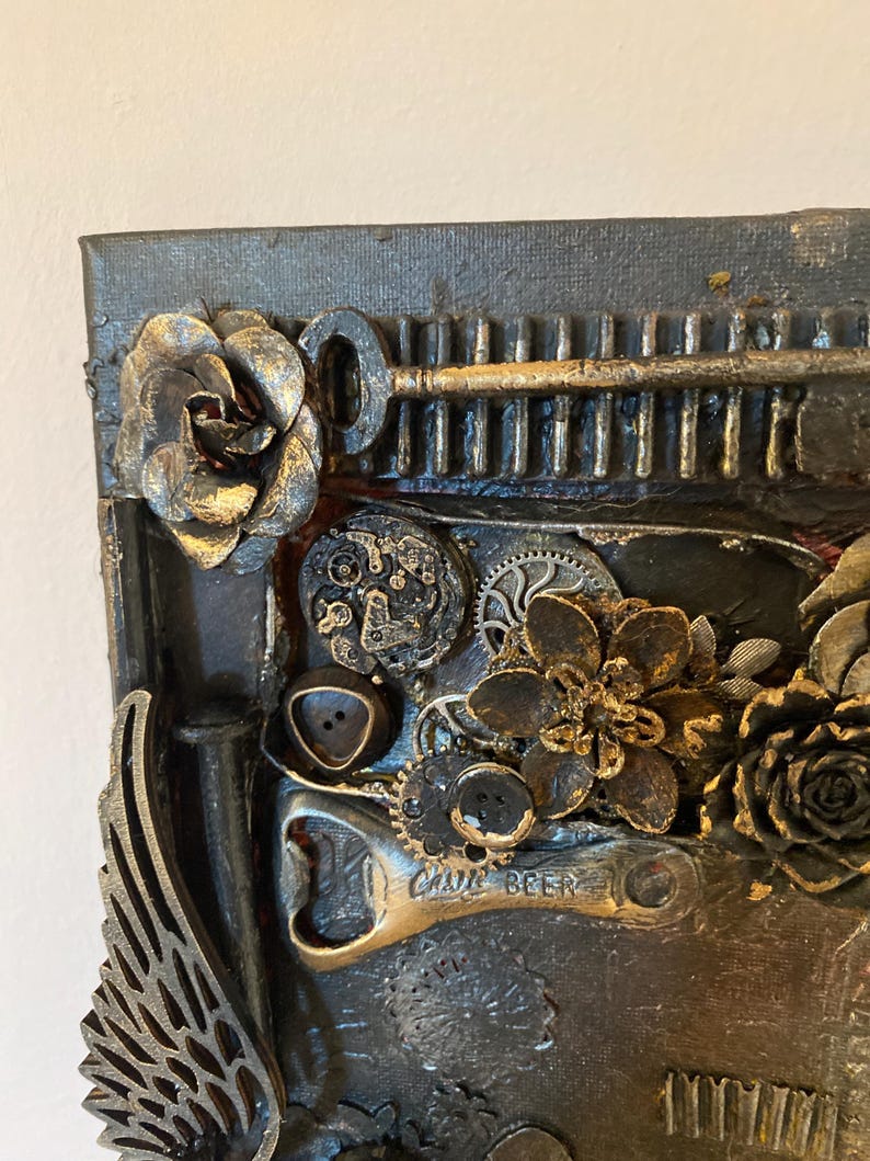 Steam Punk Mixed Media Collage Old Vintage Rustic Vision - Etsy