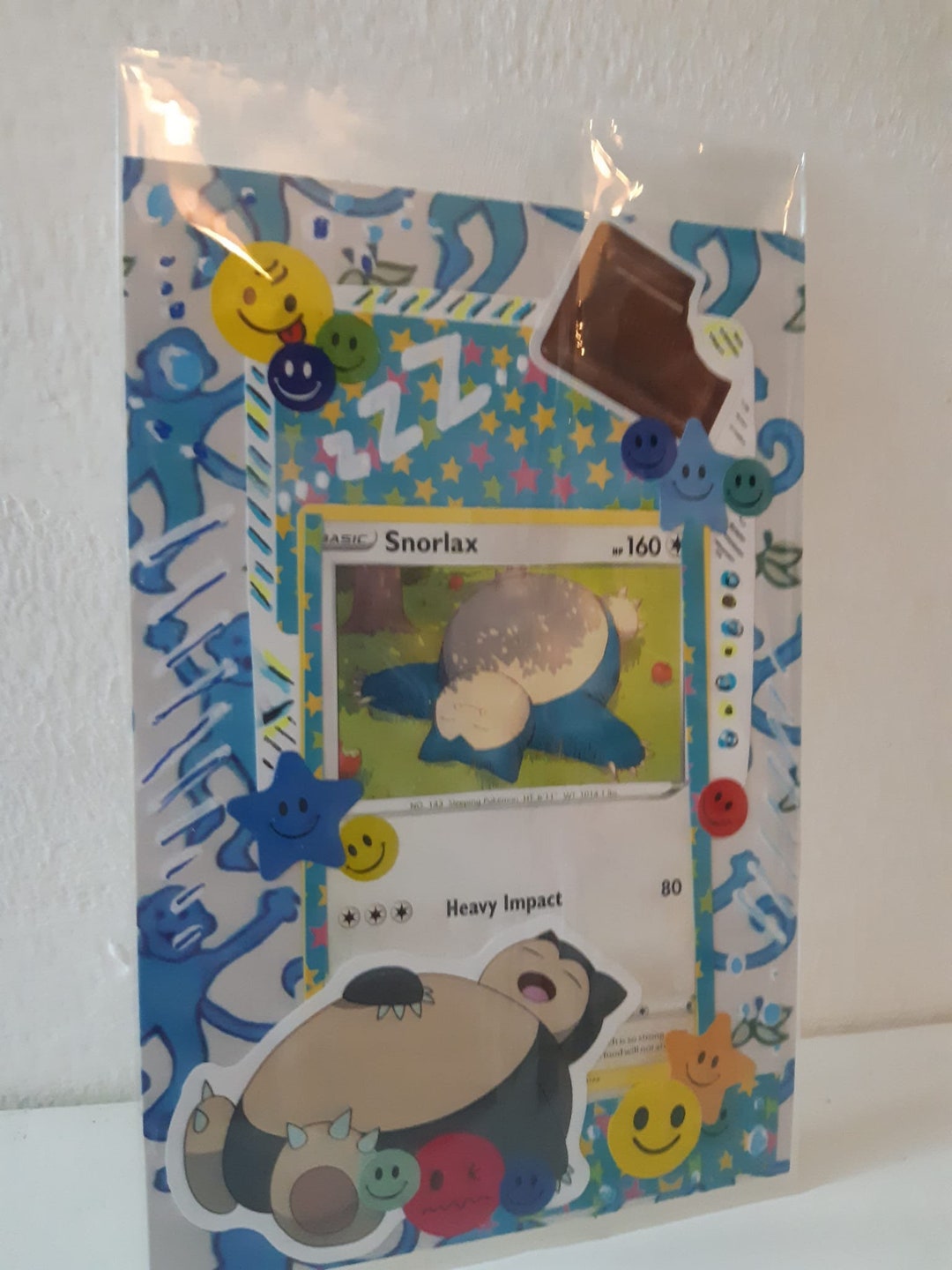Hand Crafted Snorlax Pokemon Fan Art Collage Art Card Gift - Etsy