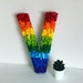Brick Letter Rainbow Mosaic Letters - Etsy