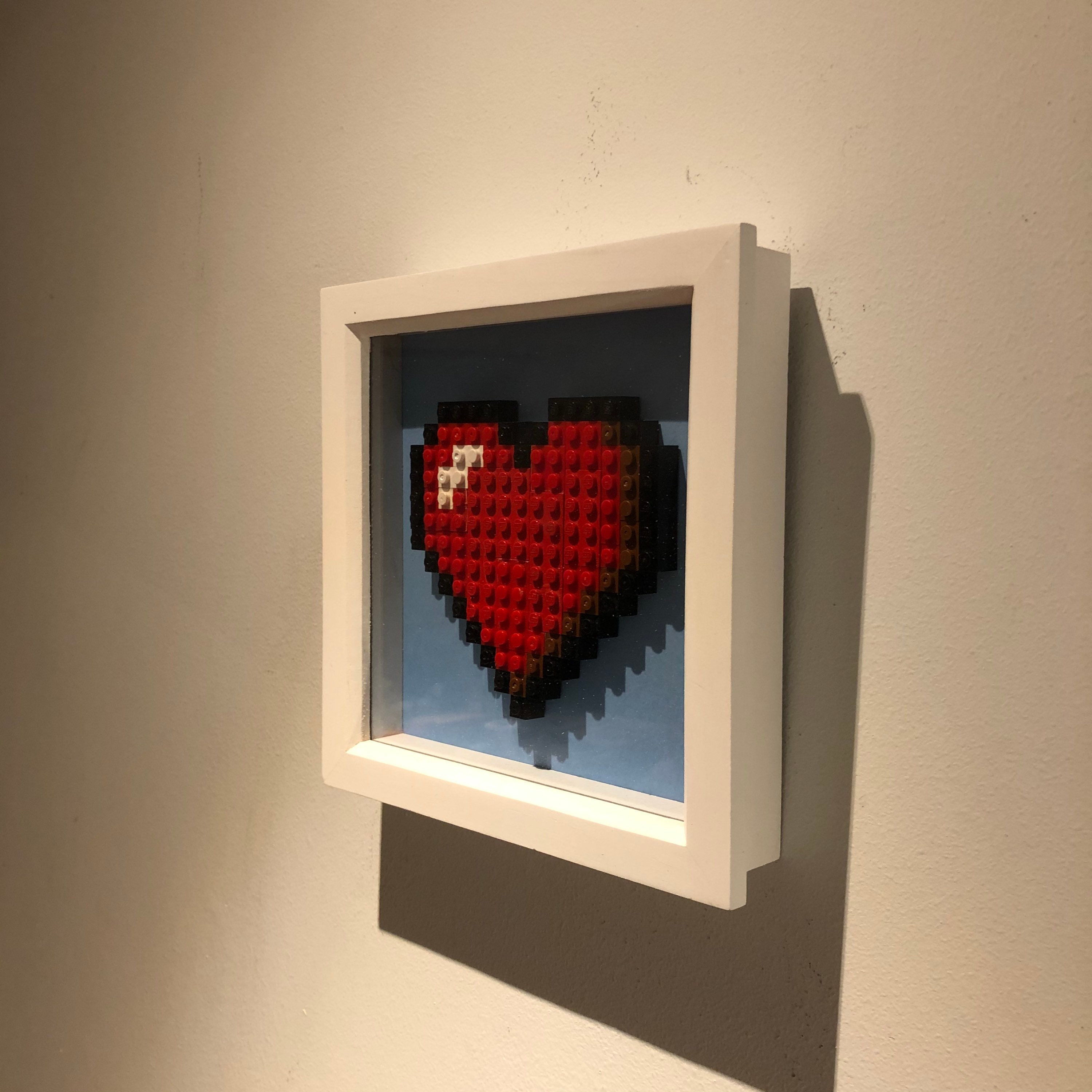 Brick Block Love Heart Mosaic Wall Art - Etsy