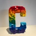 Brick Letter Rainbow Mosaic Letters - Etsy