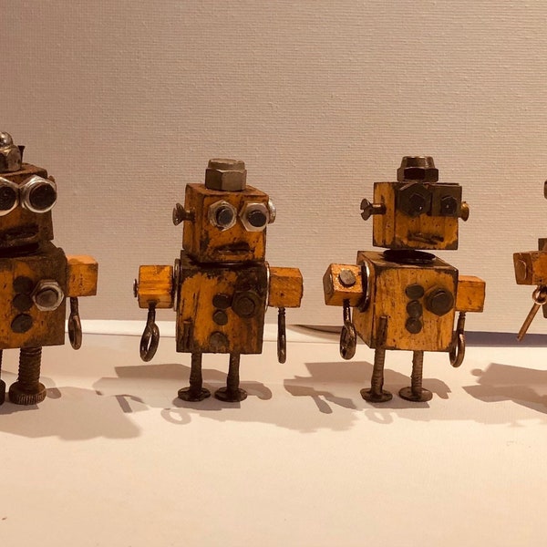 Wood Block Robot - Etsy