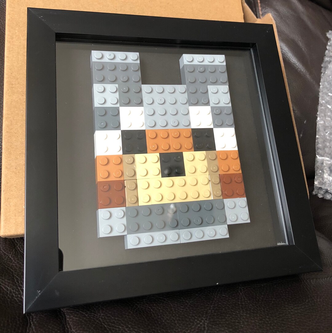 Gaming Wolf Steve, Alex and Pig Brick Block Art Mosaic - Etsy