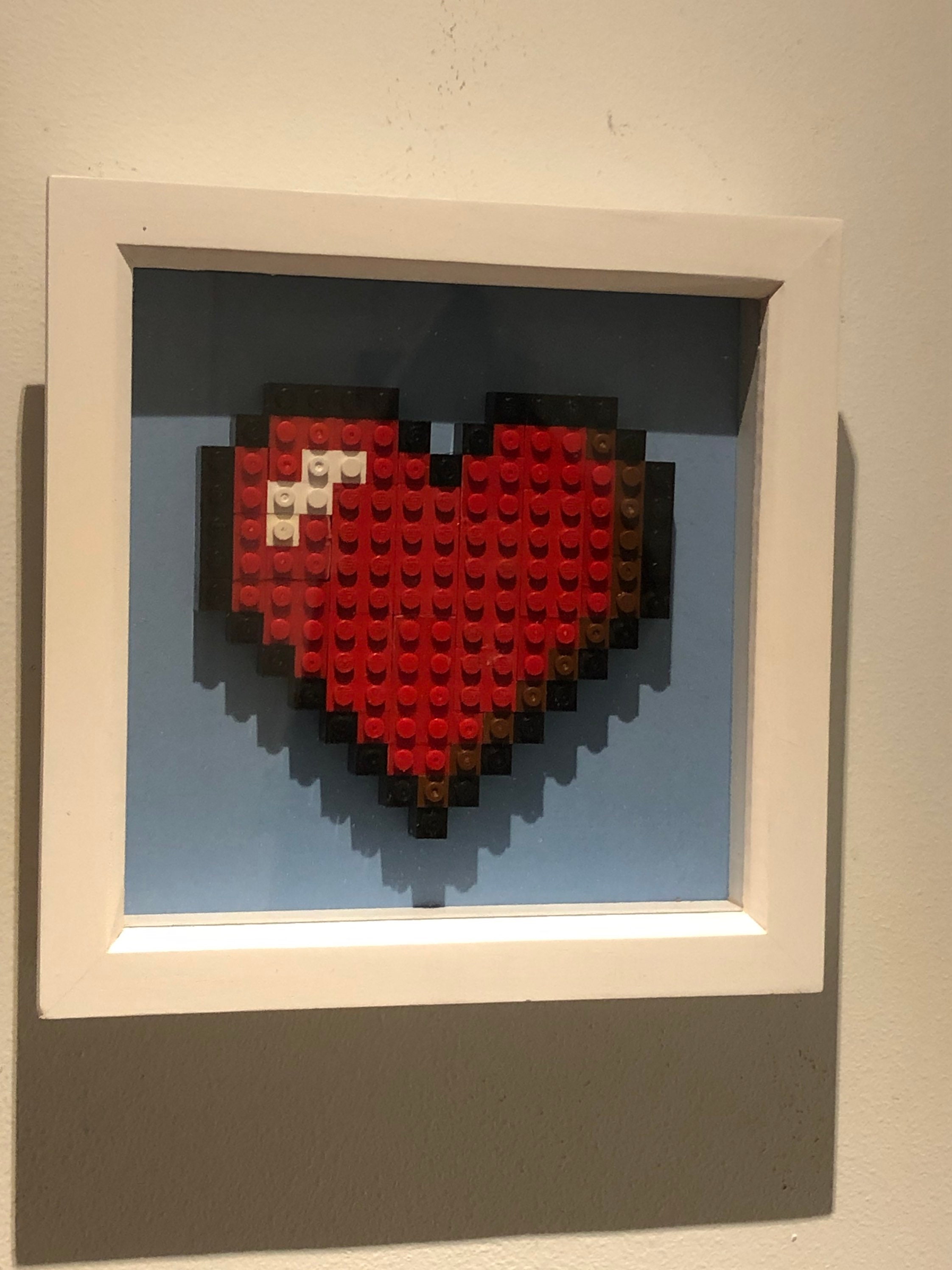 Brick Block Love Heart Mosaic Wall Art - Etsy