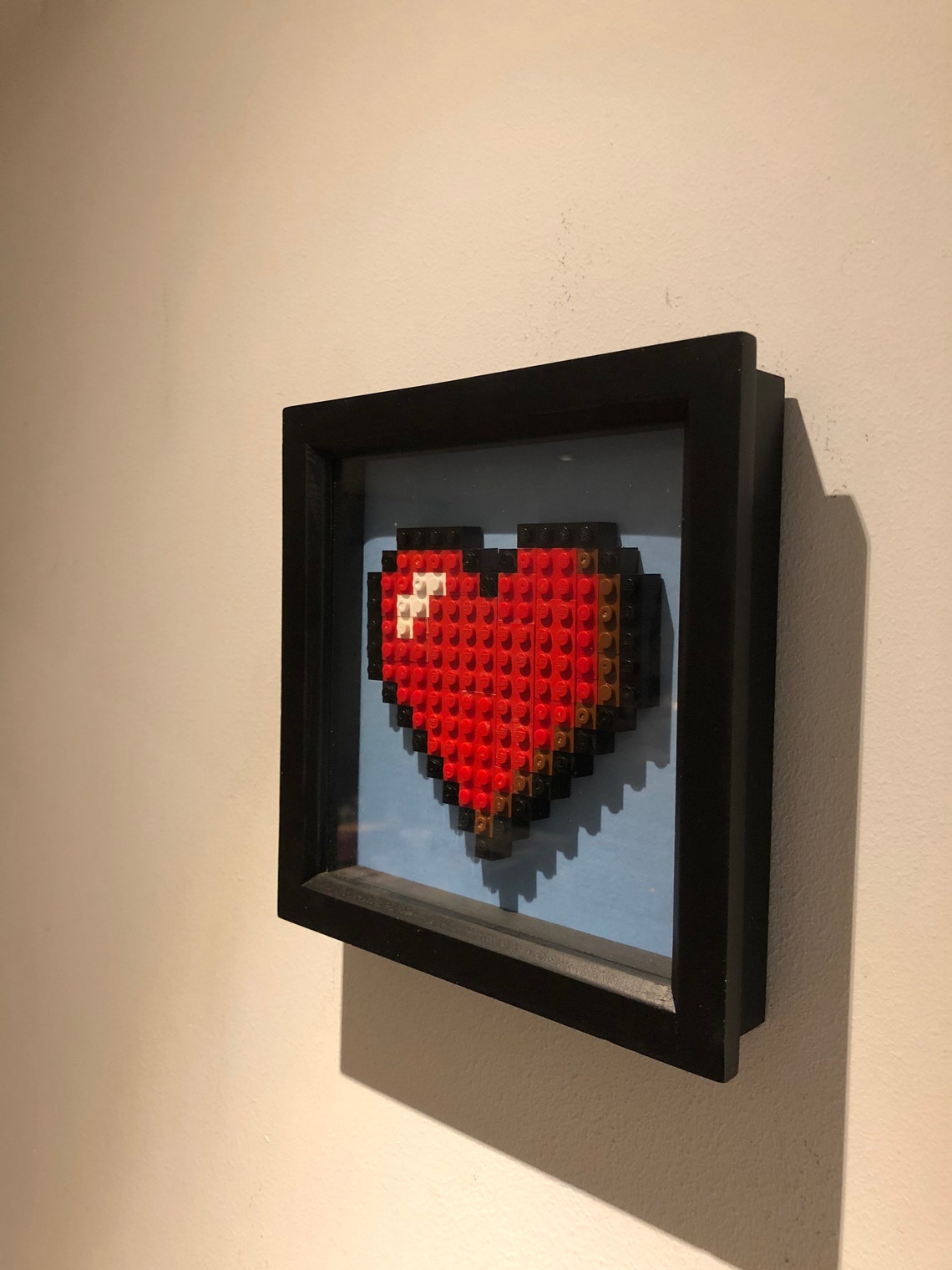 Brick Block Love Heart Mosaic Wall Art - Etsy