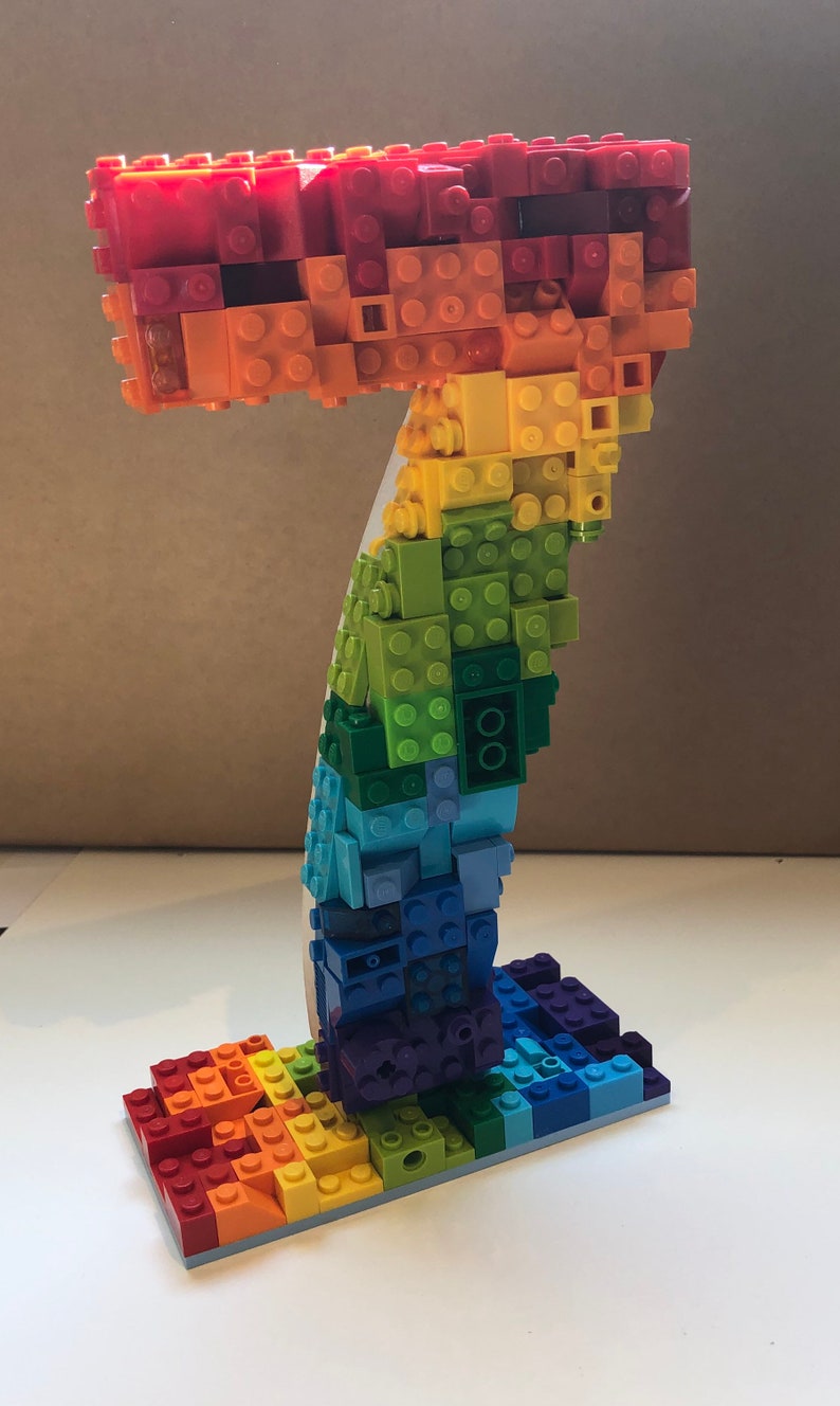Brick Letter Rainbow Mosaic Letters - Etsy