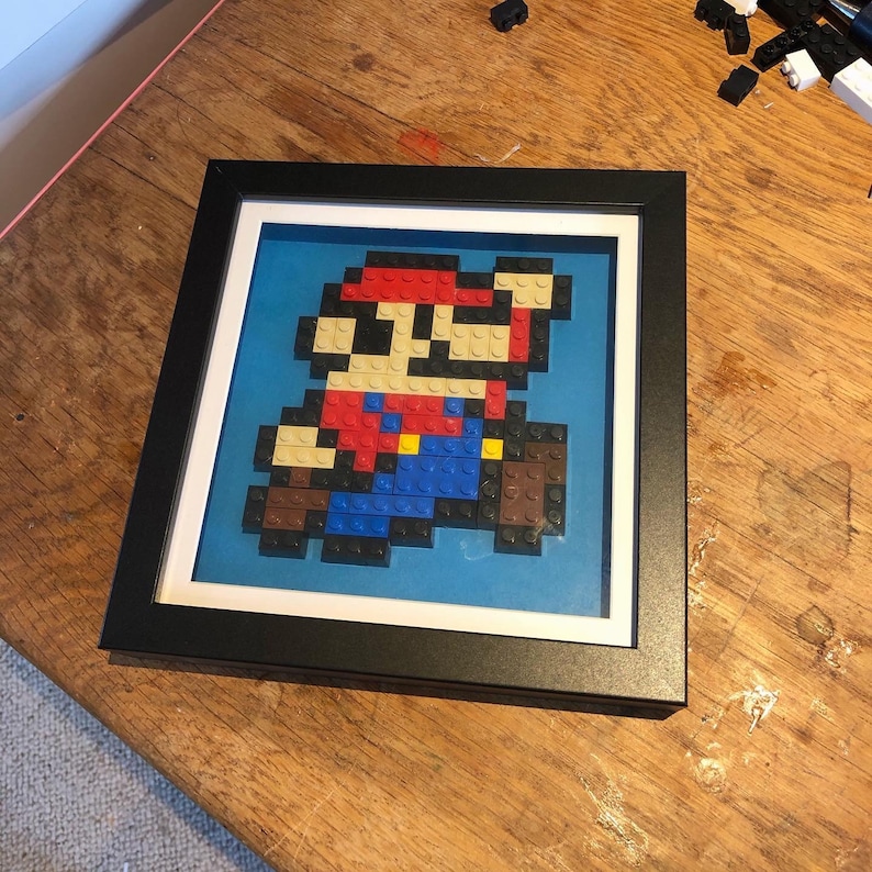 Brick Block Mosaic Wall Art Retro Gammer Fan Art - Etsy