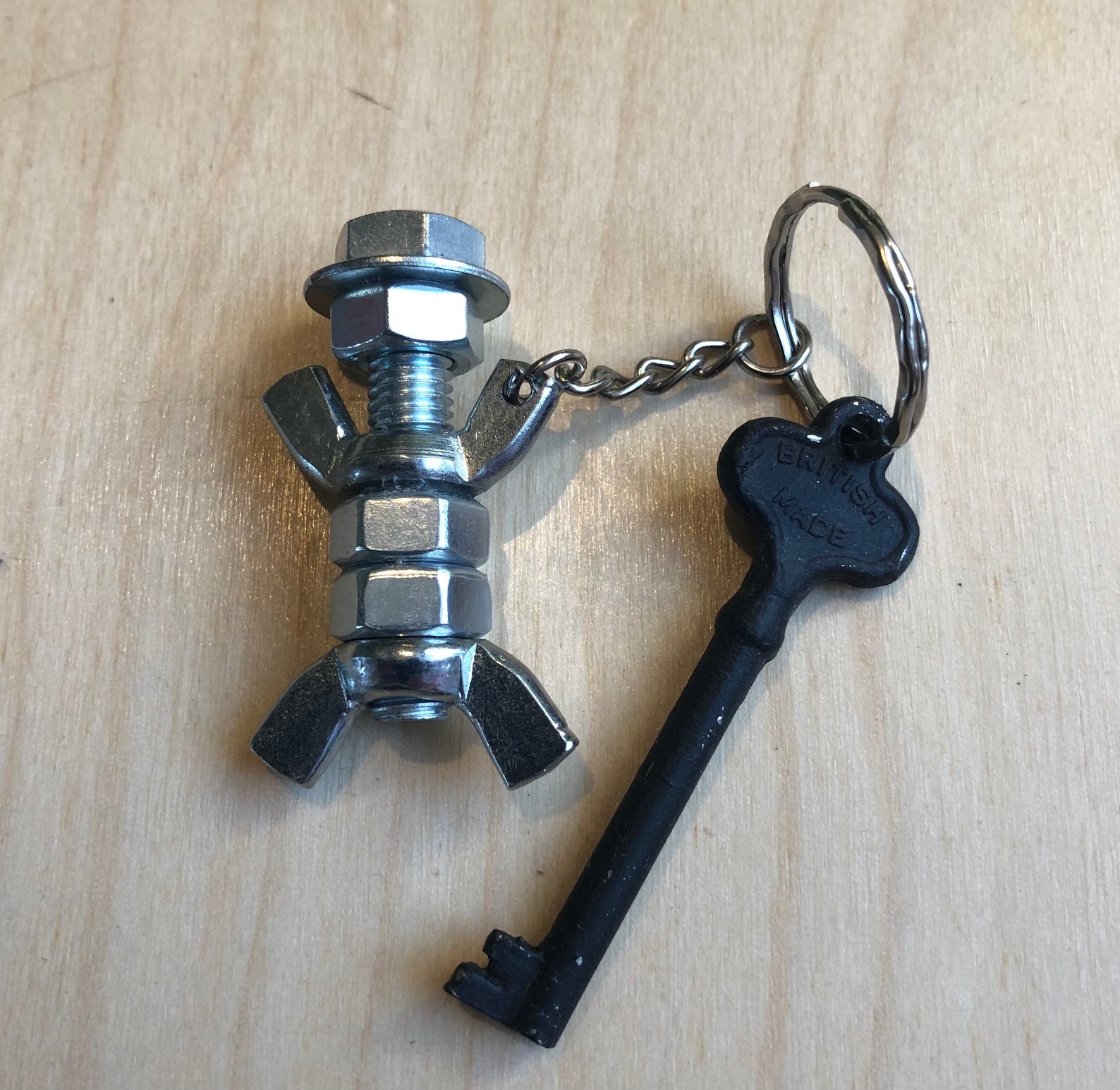Nut and Bolt Keychain Figure - Etsy UK