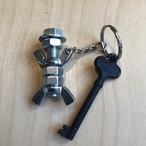 Nut and Bolt Keychain Figure - Etsy UK