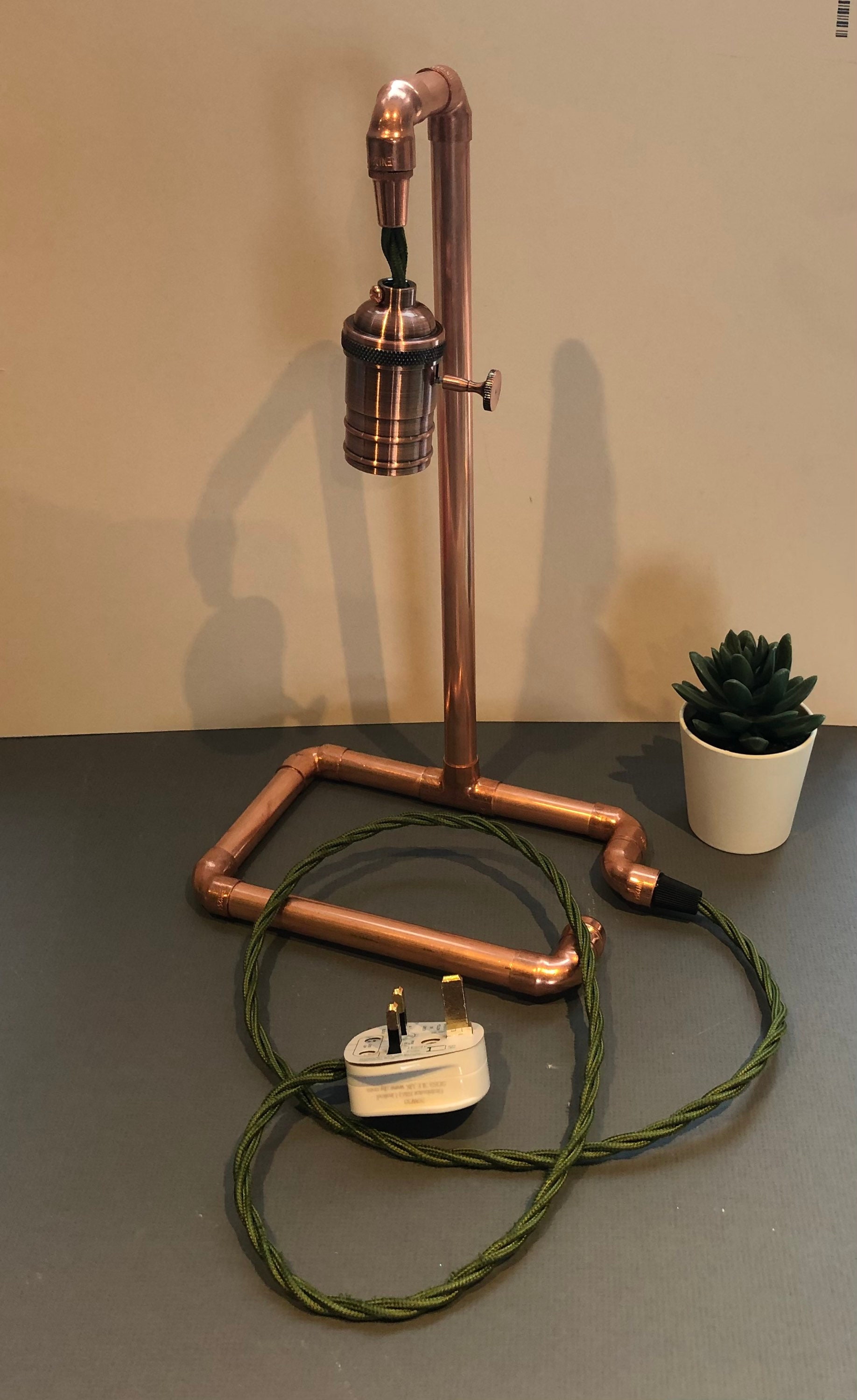 Copper Pipe Lamp Desk Lamp Copper Light Bedside Lamp | Etsy