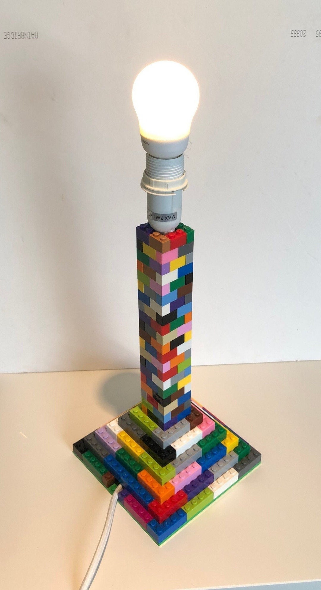 Brick Block Table Lamp Desk, Bedroom Table Lamp - Etsy UK
