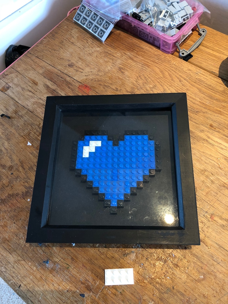 Brick Block Love Heart Mosaic Wall Art - Etsy