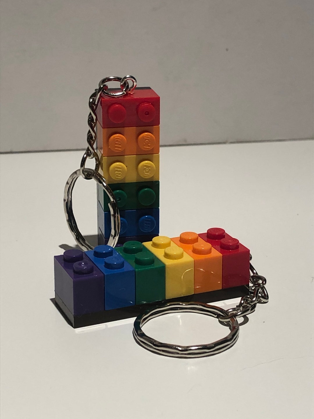 Rainbow Brick Key Ring LGBTQ+ Key Chain - Etsy