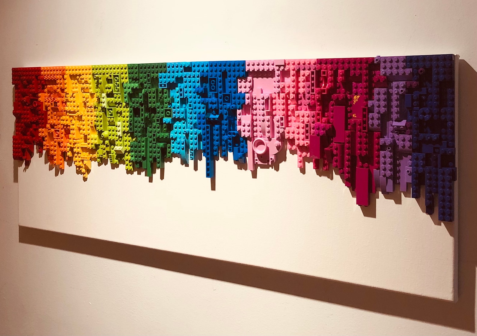 Brick Block Mosaic Wall Art Rainbow Effect - Etsy