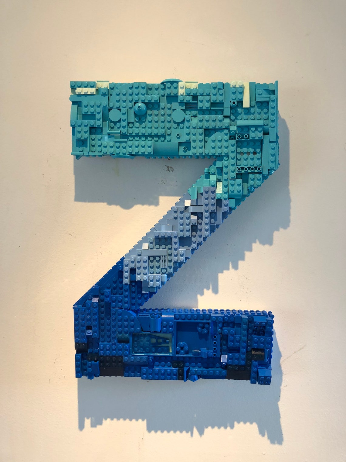 Brick Letter Mono Mosaic Construction Block Letter or Letters - Etsy UK