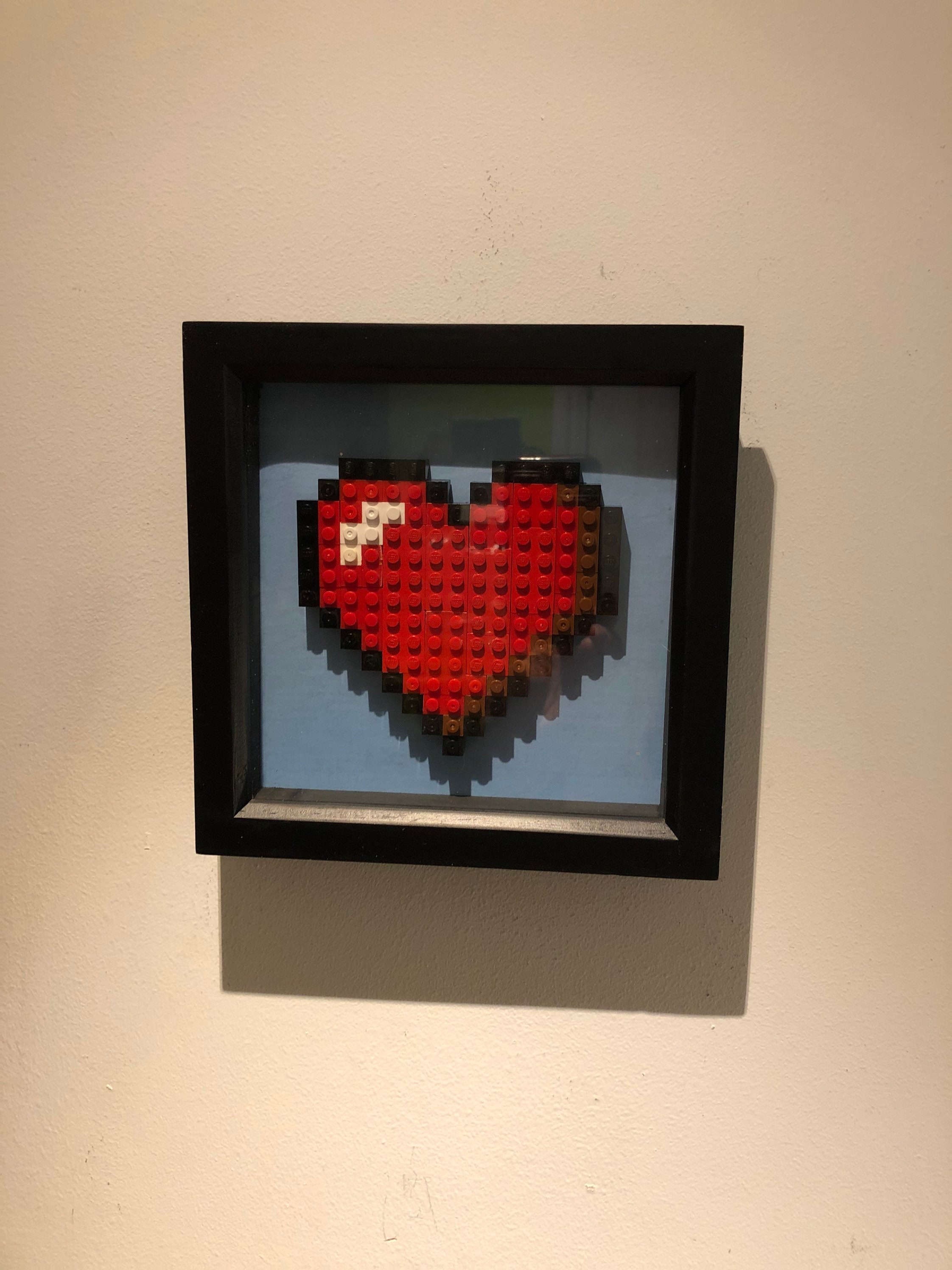 Brick Block Love Heart Mosaic Wall Art - Etsy