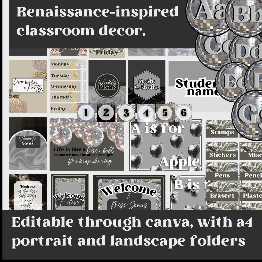 Renaissance Disco Inspired Classroom Decor Classroom Posters, Labels ...