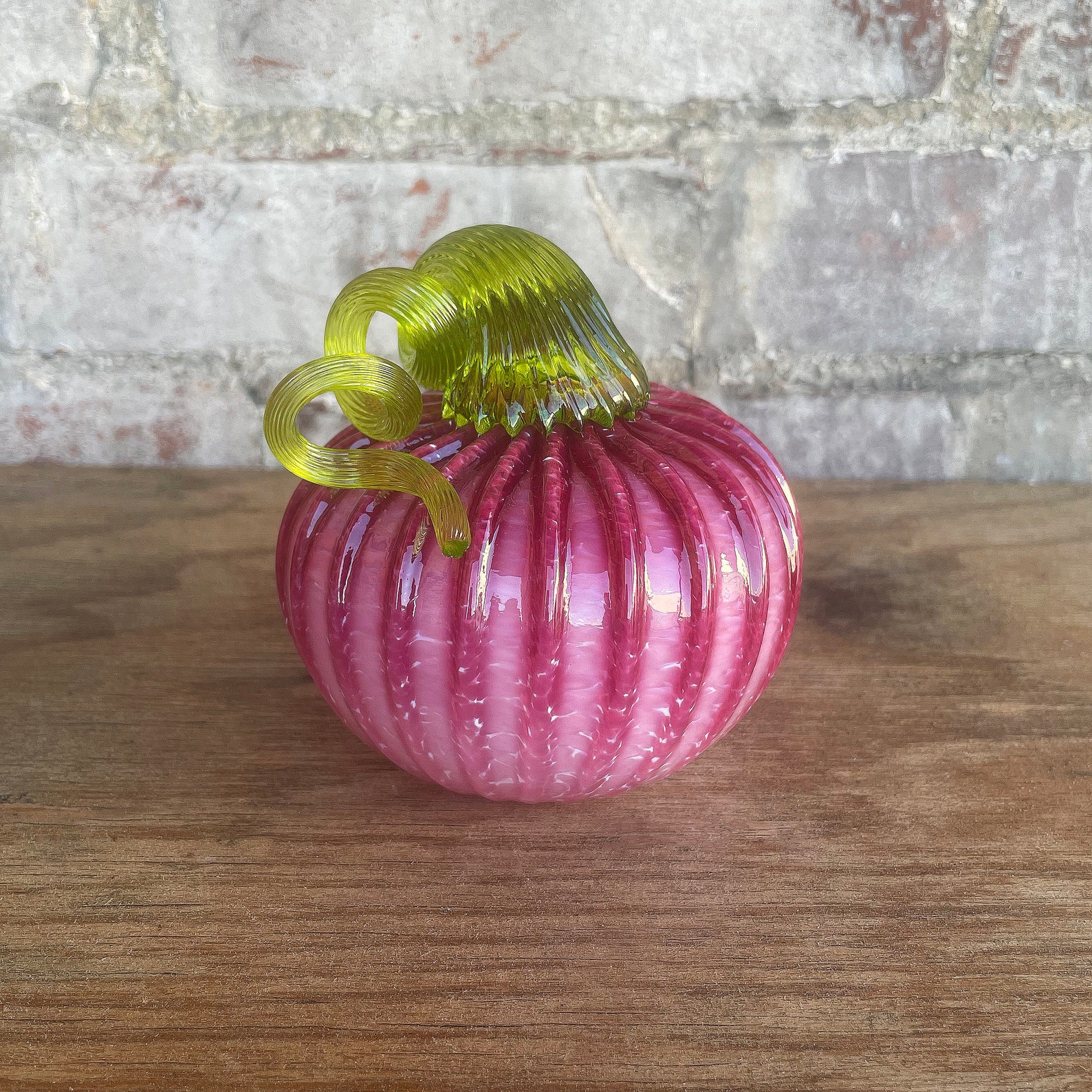 Pink Glass Pumpkin Blown Glass Handmade Glass Fall Décor - Etsy