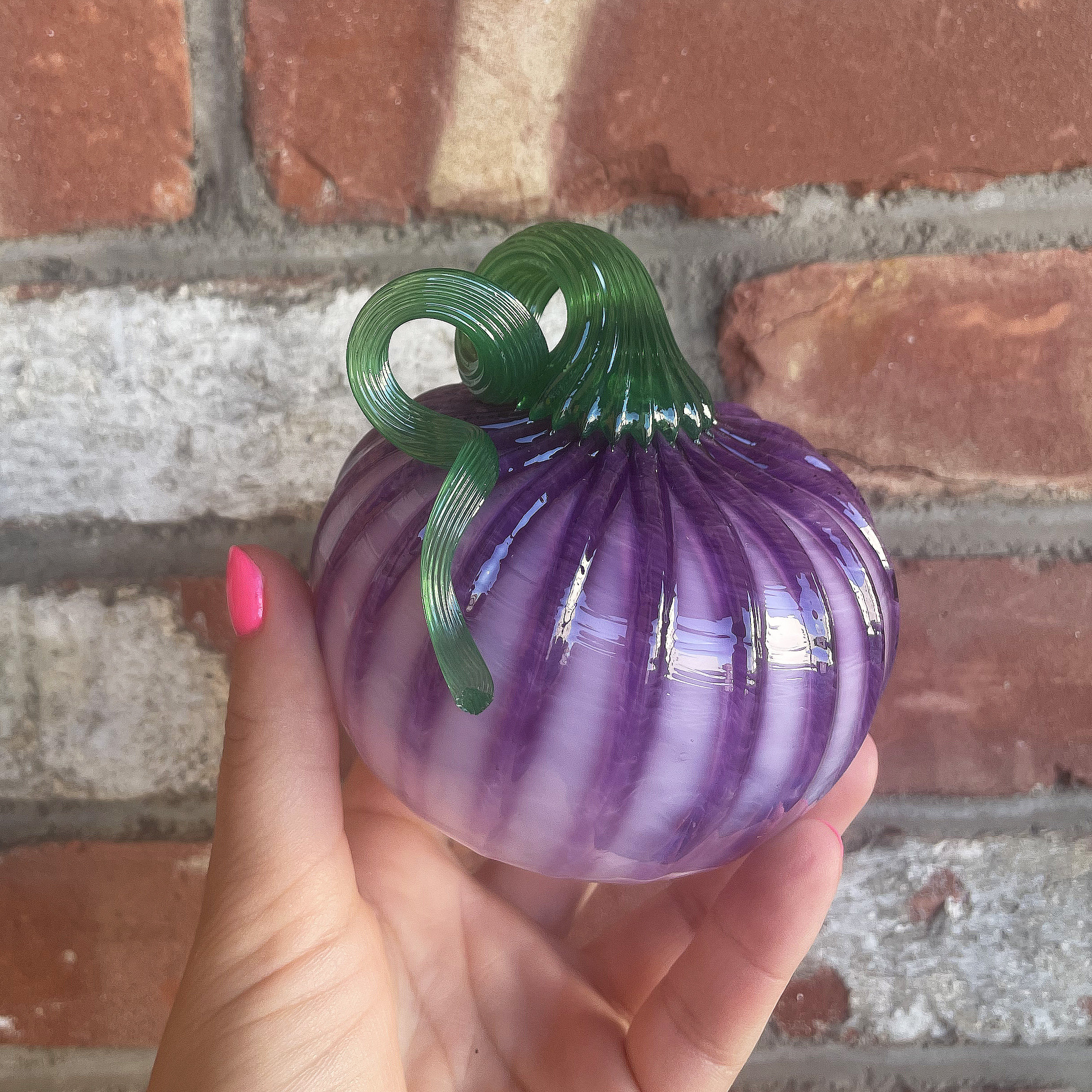 Blue Glass Pumpkin Blown Glass Glass Pumpkin Fall Décor - Etsy
