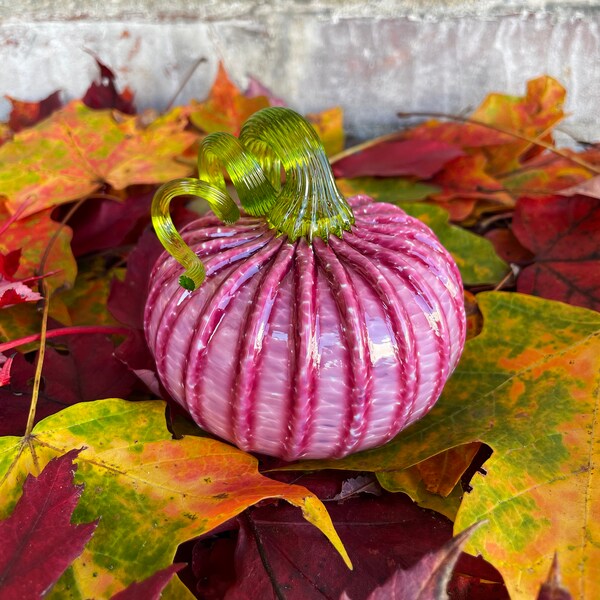 Pink Glass Pumpkin - Etsy