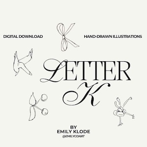 Hand-drawn Letter K Sticker Sheet: Transparent Font Clipart (SVG ...