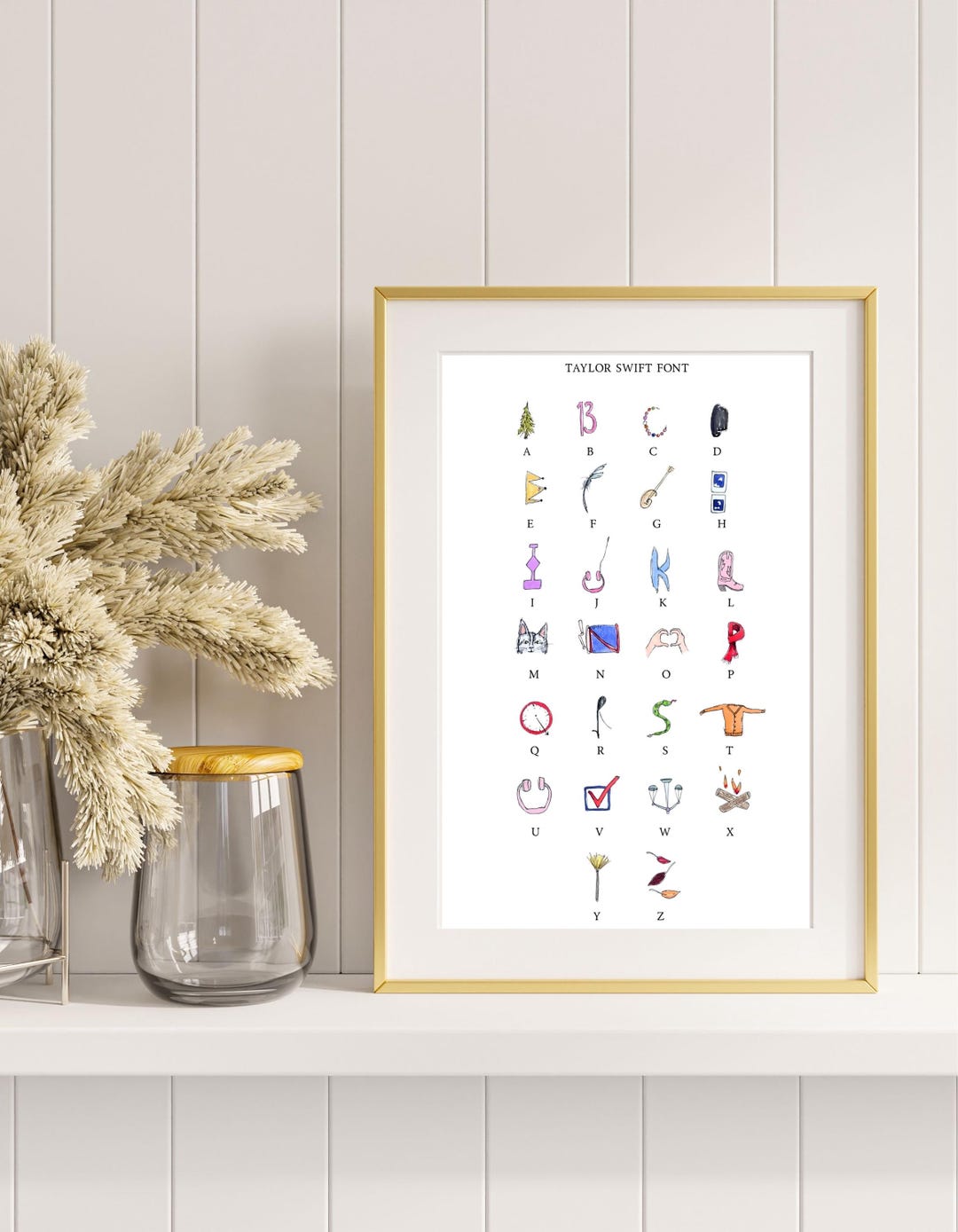 Taylor Swift Alphabet Print: Hand-drawn Y2K Wall Art (PDF Download) - Etsy