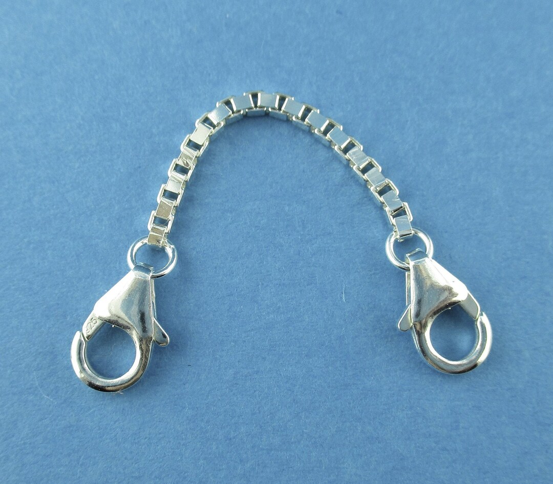 Sterling Silver Box Chain Safety Chain Extender - Etsy UK