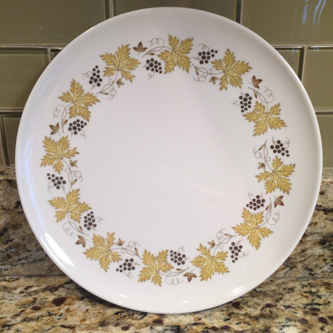 7 Dinner Plates Syracuse vintage Pattern Carefree True China Grapes - Etsy