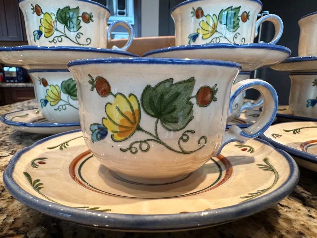 Metlox “gigi” Cups and Saucers Vernonware (7 Available) - Etsy