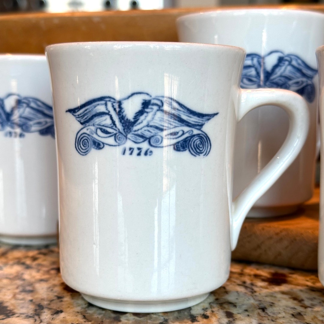 USA Eagle Americana Restaurant Ware Mugs set of 5 Syracuse China ...